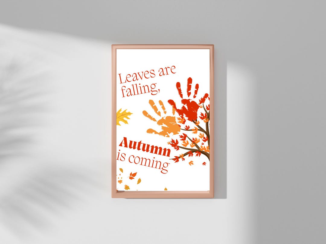 Autumn Handprint Art Craft, Fall Handprint Craft, Autumn Bloom Craft ...