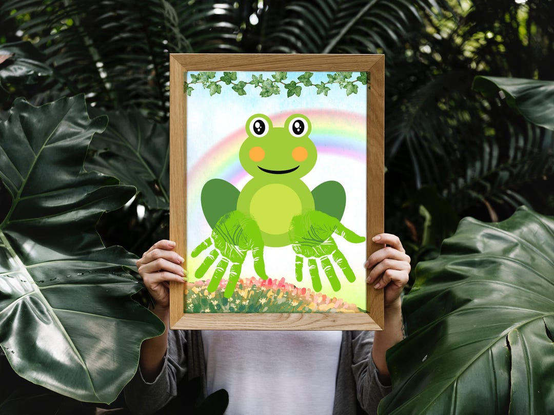 Frog Handprint Art Craft, Memory Baby Art Keepsakes, Preschool Daycare ...