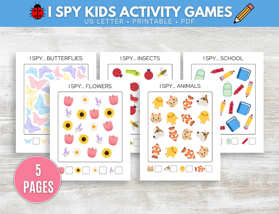 I Spy Counting Educational Worksheets, Downloadable Preschool ...