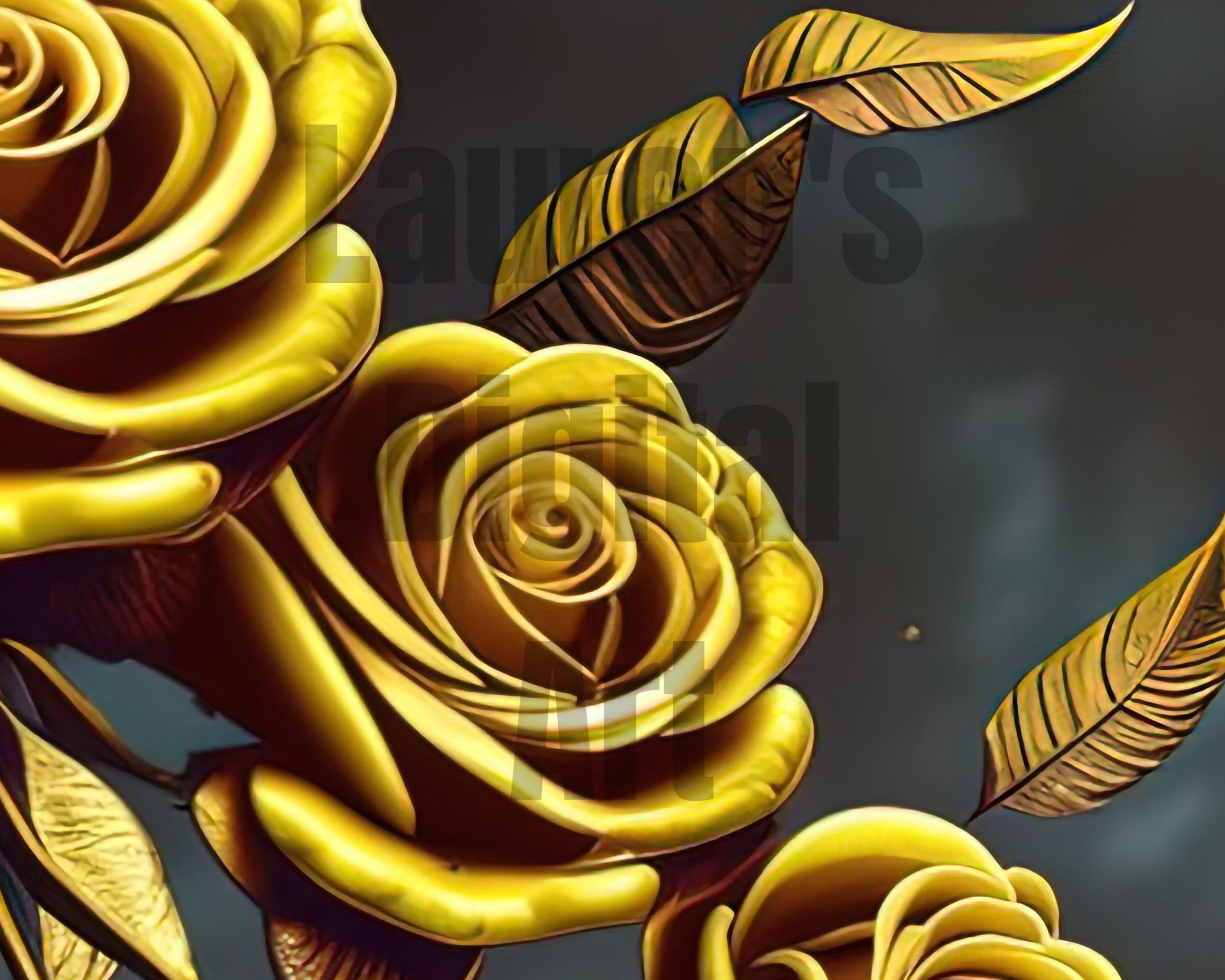 Stunning Yellow Roses Print Printable Wall Art Mothers Day - Etsy