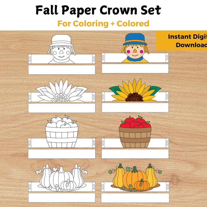Leaf Crown Printable - Etsy UK