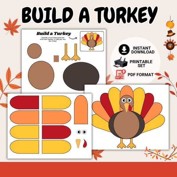 Turkey Paper Printable - Etsy UK