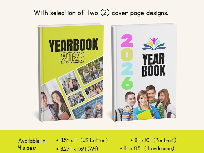 Editable Class of 2026 Senior Yearbook Template for High School, Canva ...