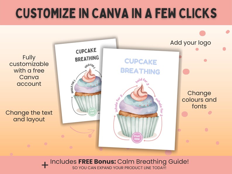 Mindfulness Breathing Exercises for Kids Canva PLR, Calm Down Visual ...