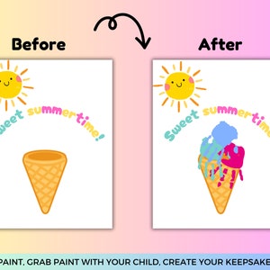 Summer Ice Cream Handprint Craft, Summer Handprint Printable, Food ...