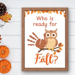 Owl Handprint Art Craft, Fall Handprint Craft, Autumn Craft, Animal ...
