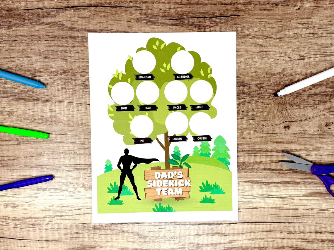 Printable Fathers Day Craft Kit, DIY Fathers Day Activities for Kids ...