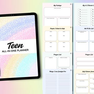 Teen Digital Planner, iPad Planner, Self Love Journal, Personal Growth ...