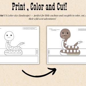 Rattlesnake Hat Paper Crown Craft, Snake Coloring Paper Crown Template ...