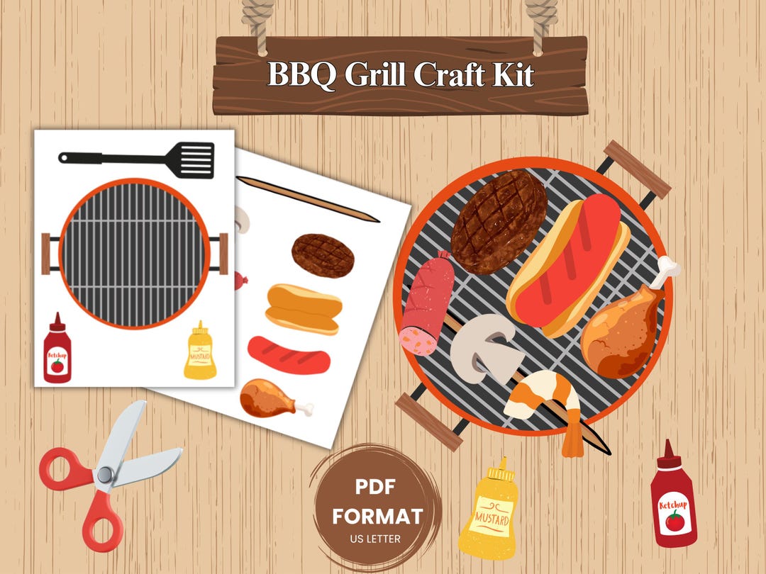 Father's Day King of the Grill, Printable Father's Day Craft, Build a ...