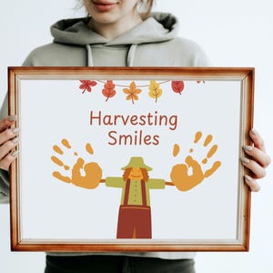 Scarecrow Handprint Art Craft, Fall Harvesting Handprint Craft Autumn ...