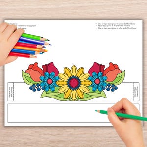 Flower Paper Crown Template, Printable Paper Crown, Fairy Craft ...