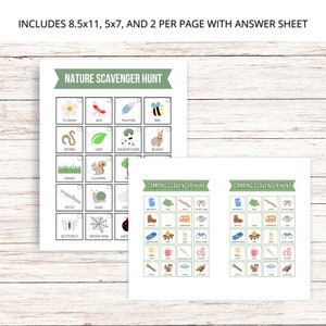 Printable Nature Scavenger Hunt Game, Outdoor Treasure Hunt Printable ...