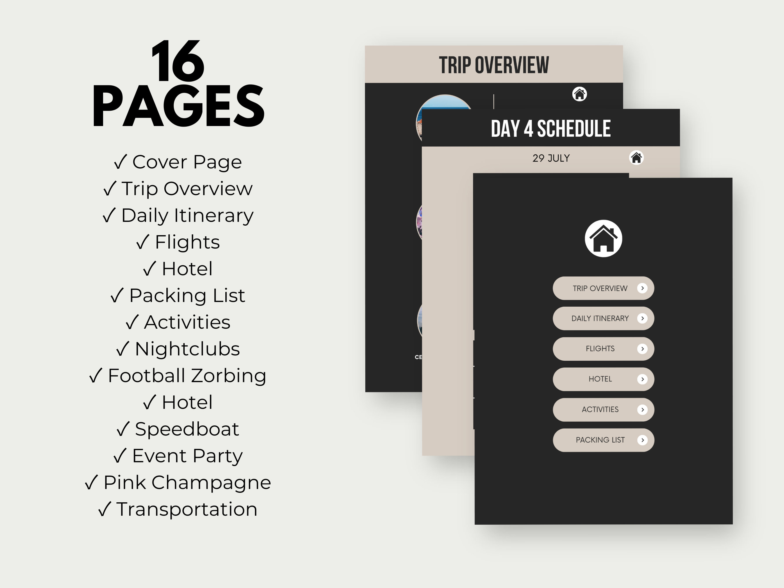 Stag Do Itinerary Template Bachelor Party Planner Custom - Etsy