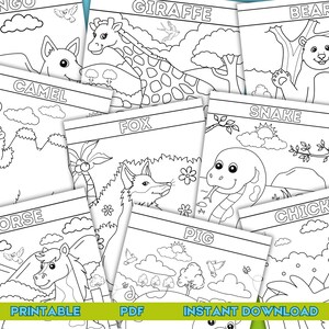 Land Animal Coloring Pages for Kids, Printable Animal Coloring Pages ...