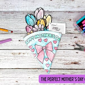 Mother's Day Build a Bouquet Kid Craft, Mother's Day Printable Craft ...