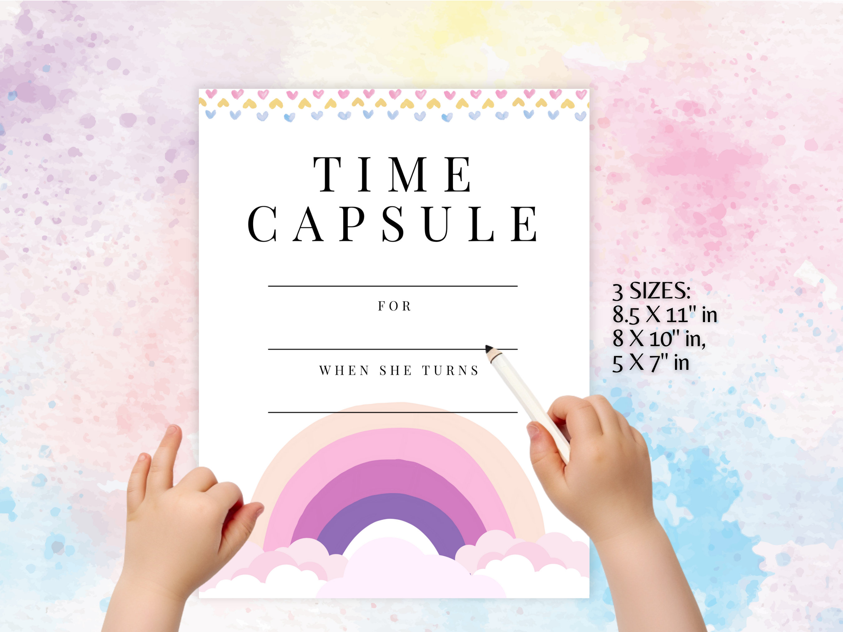 Time Capsules Printable, for When She Turns Time Capsule, Time Capsule ...