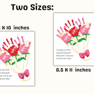 Mother’s Day Bouquet Handprint Art, Kids Craft Keepsake for Mom (PDF ...