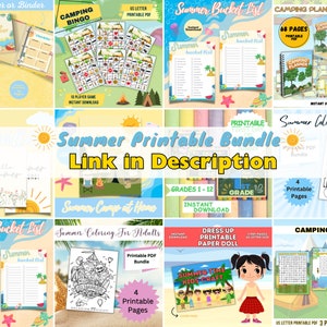 Summer Camping at Home Planner, Printable Camping Planner, Summer ...