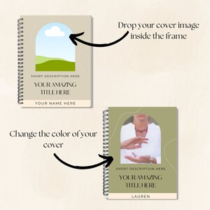 Cover Page Templates Bundle, Notebook Spiral Templates, Editable Canva ...