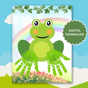 Frog Handprint Art Craft, Memory Baby Art Keepsakes, Preschool Daycare ...