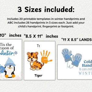 ABC Handprint Craft & Winter Handprint Craft Bundle A-Z Alphabet ...