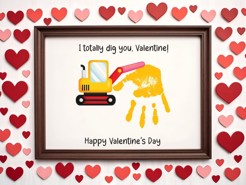 Happy Valentine’s Day Handprint Art – DIY Kids Valentine Craft, Toddler ...
