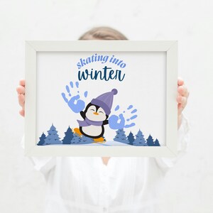 Penguin Handprint Art Craft – Printable Winter Handprint Activity for ...
