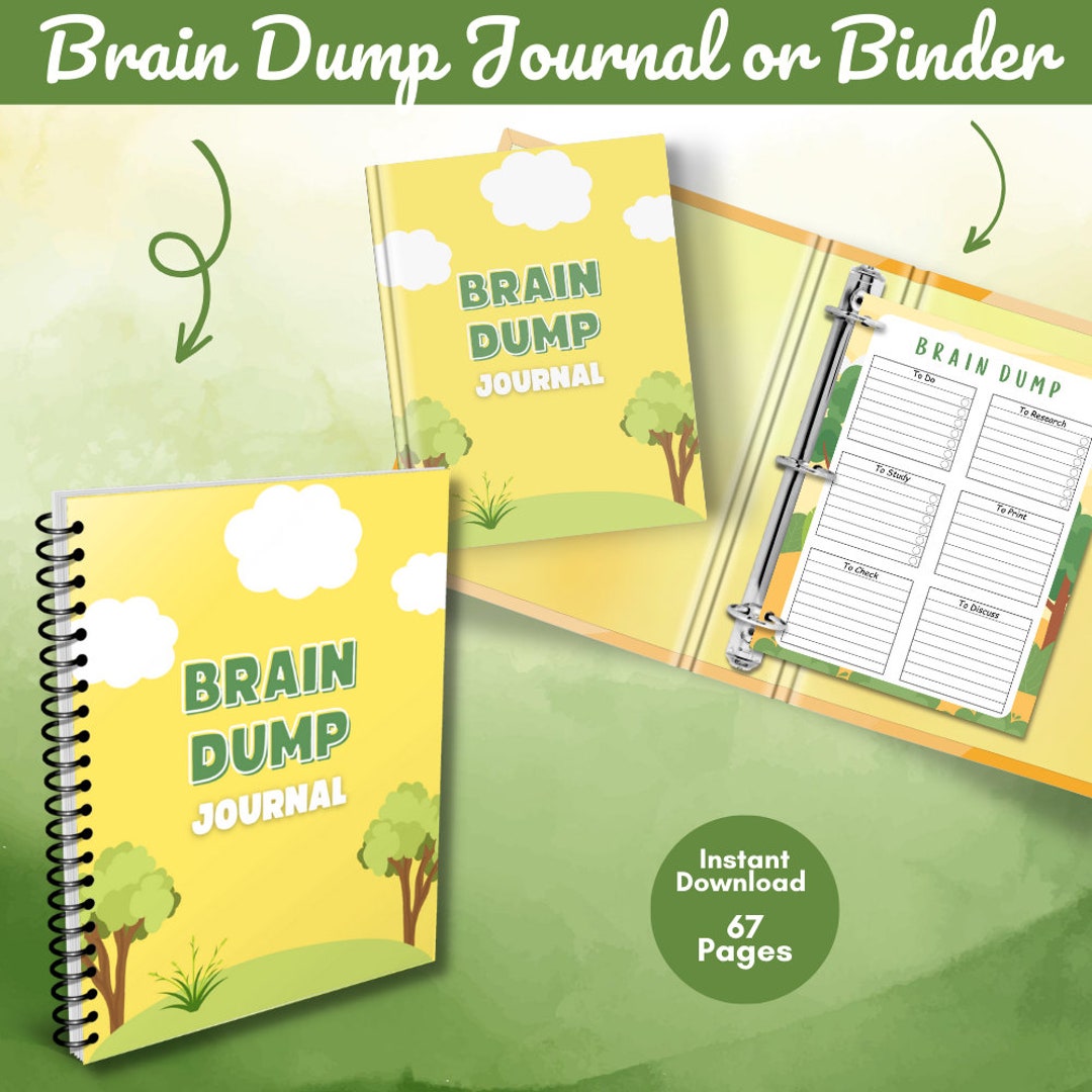 Printable Brain Dump Journal, Mental Health Journal, Brain Dump Planner ...