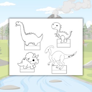 Kids Dinosaur Diorama Craft, Printable Dinosaur Activity for Kids, Kids ...