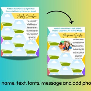 Middle School Yearbook Ad Template, Middle School Graduation Full Page ...