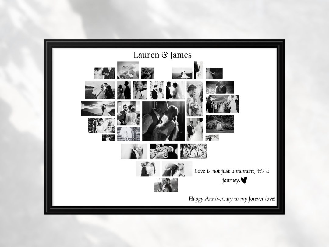 Custom Heart Shaped Collage, Heart Photo Collage Template, Love Photo ...