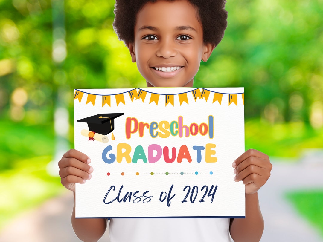 Editable Preschool Graduation Sign, Printable Last Day of School Sign ...