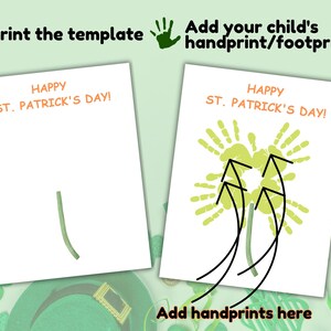 Clover Shamrock Handprint Art, St Patrick's Day Handprint Craft ...