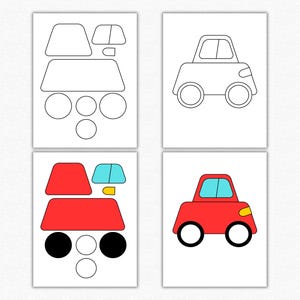Build a Car Cut & Paste Kid Craft, Car Printable Template, Car Coloring ...