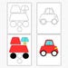 Build a Car Cut & Paste Craft, Car Coloring Template, Transportation ...