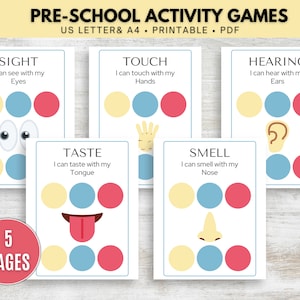 Preschool Worksheets Printable, Senses Activity Sheet, Sensory ...