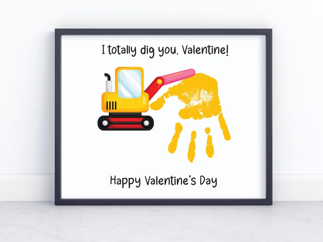 Happy Valentine's Day Handprint Art, Valentine's Handprint Craft, DIY ...