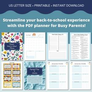 Back to School Planner, Busy Parent Planner, Parenting Tool, School ...