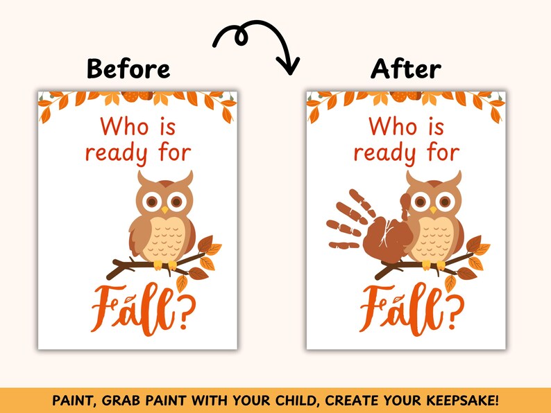 Owl Handprint Art, Fall Handprint Craft, Autumn Craft, Animal Handprint ...