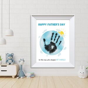 Father's Day Handprint Art Craft, Memory Art Keepsake for Dad, Best Dad ...