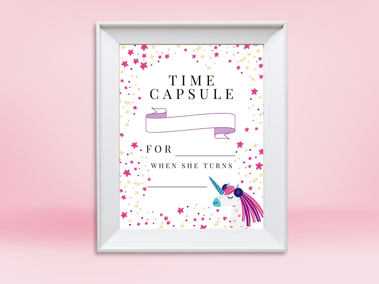 Time Capsules Printable, for When She Turns Time Capsule, Time Capsule Signs, Happy Birthday ...