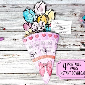 Mother's Day Build a Bouquet Craft, Mother's Day Printable Craft ...