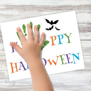 Halloween Handprint Art Bundle, Kids Halloween Activity, Printable ...