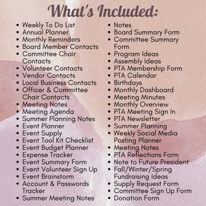 PTA Planner Printable, PTA Binder, Leader Planner Binder, PTA Volunteer ...