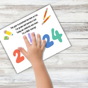 Last Day of School Handprint Art Crafts, Kindergarten Preschool ...