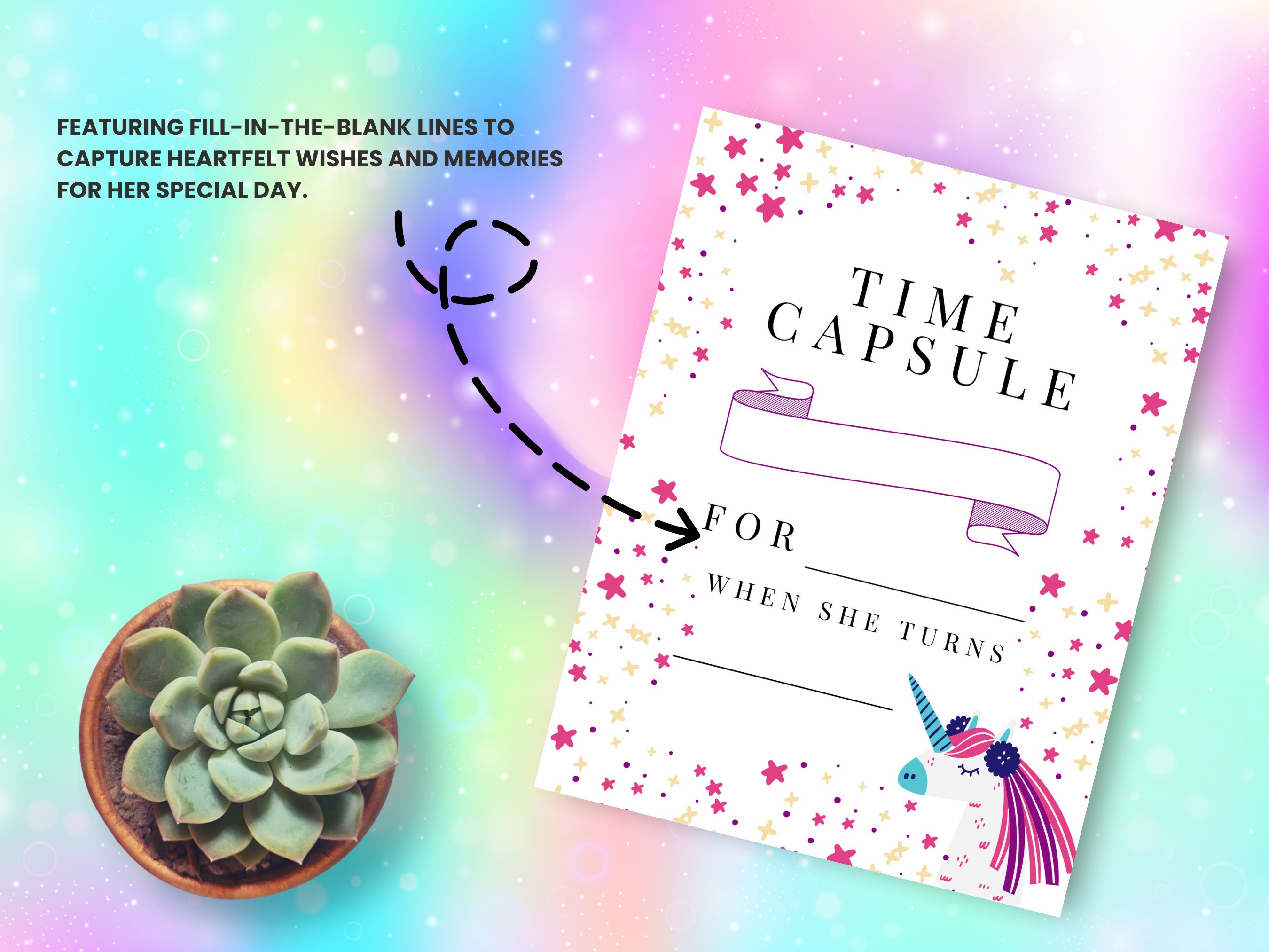 Time Capsules Printable, for When She Turns Time Capsule, Time Capsule ...