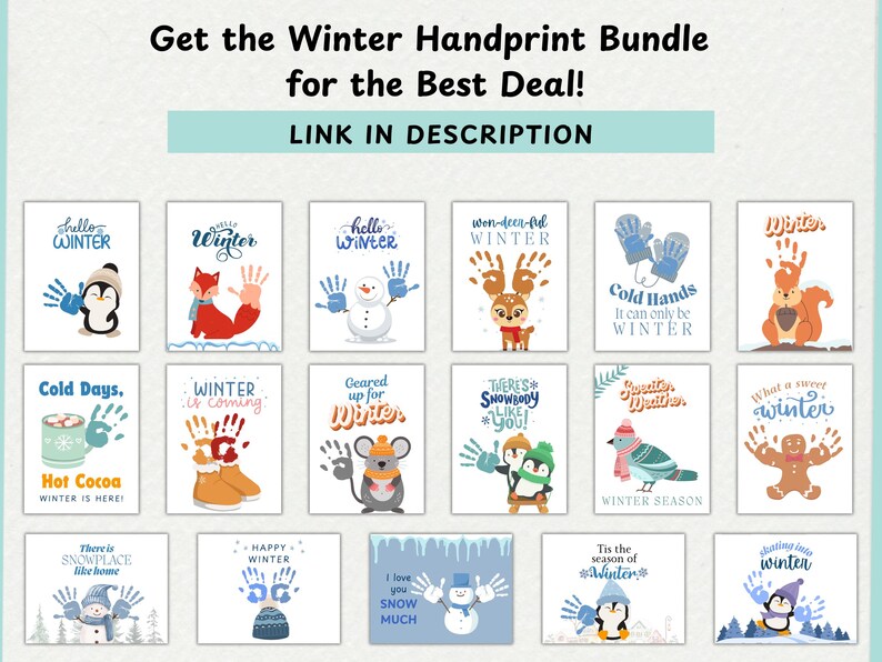 Let It Snow Handprint Craft, Printable Winter Handprint Art, Christmas ...