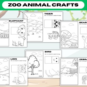 Zoo Animal Crafts, Printable Animal Crafts, Zoo Animals Preschool ...