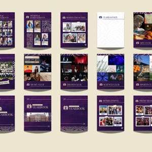 High School Yearbook Template, Editable Senior Memory Book, School ...